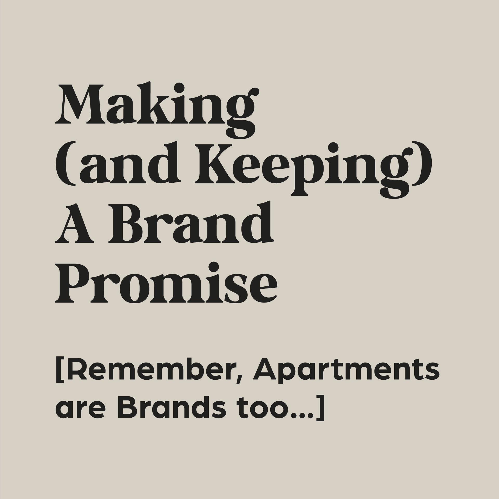 Brand Promise - The “Vows” of Your Apartment Community - Zipcode Creative