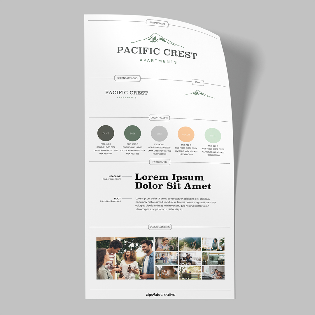 Creative Apartment Brand Guidelines: Marketing Solutions - Zipcode Creative